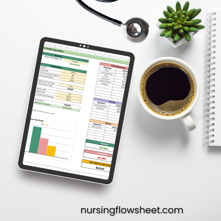 The Best Budgeting Method for Nurses - Nursing Flowsheet